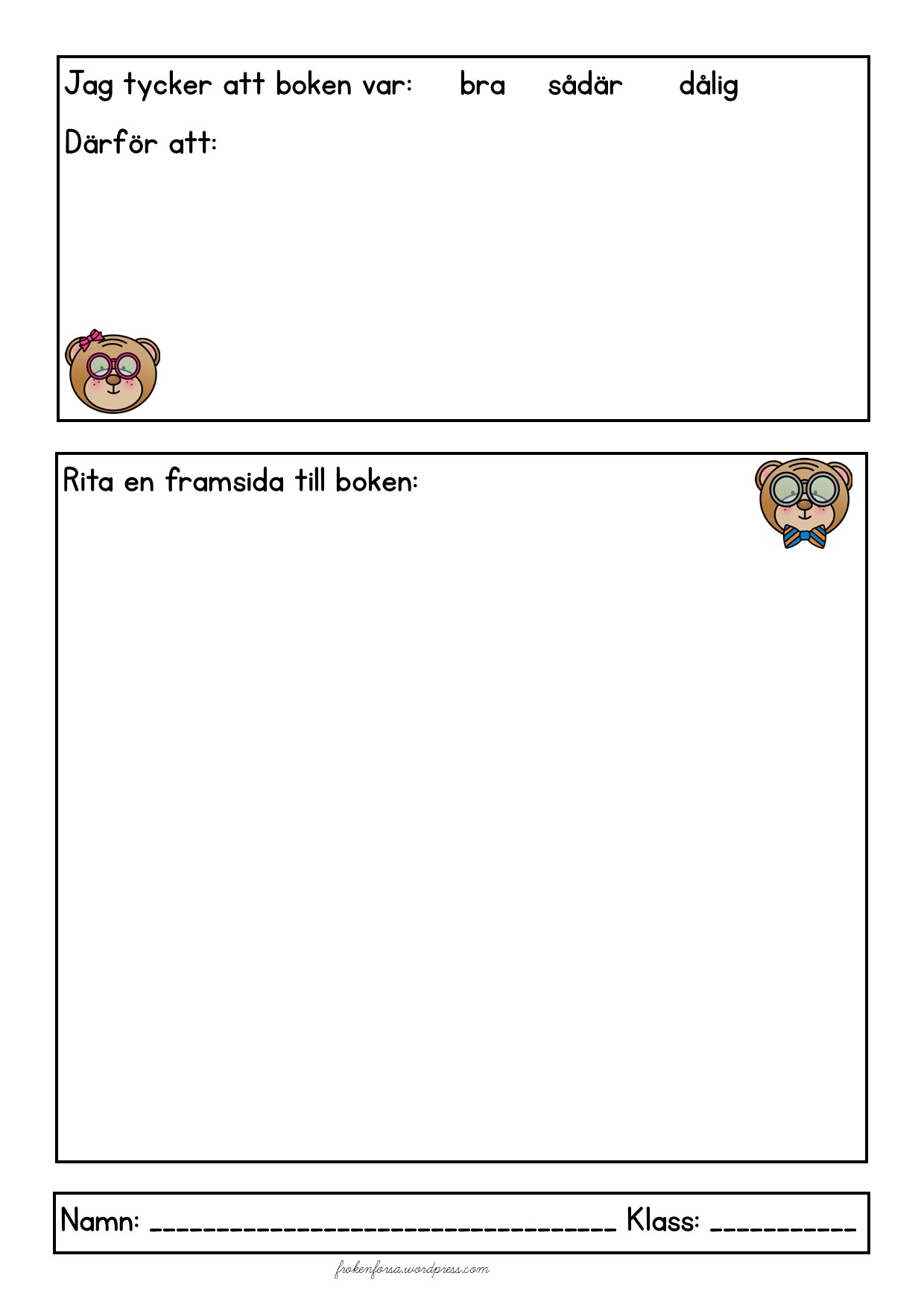 skriva – Fröken Forså